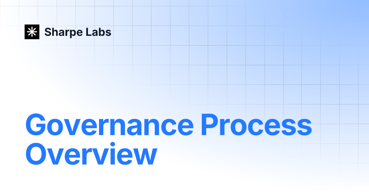 Governance Process Overview | Sharpe Labs